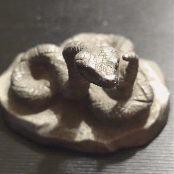 Vintage | Accents | Scary Pewter Snake Figurine | Poshmark